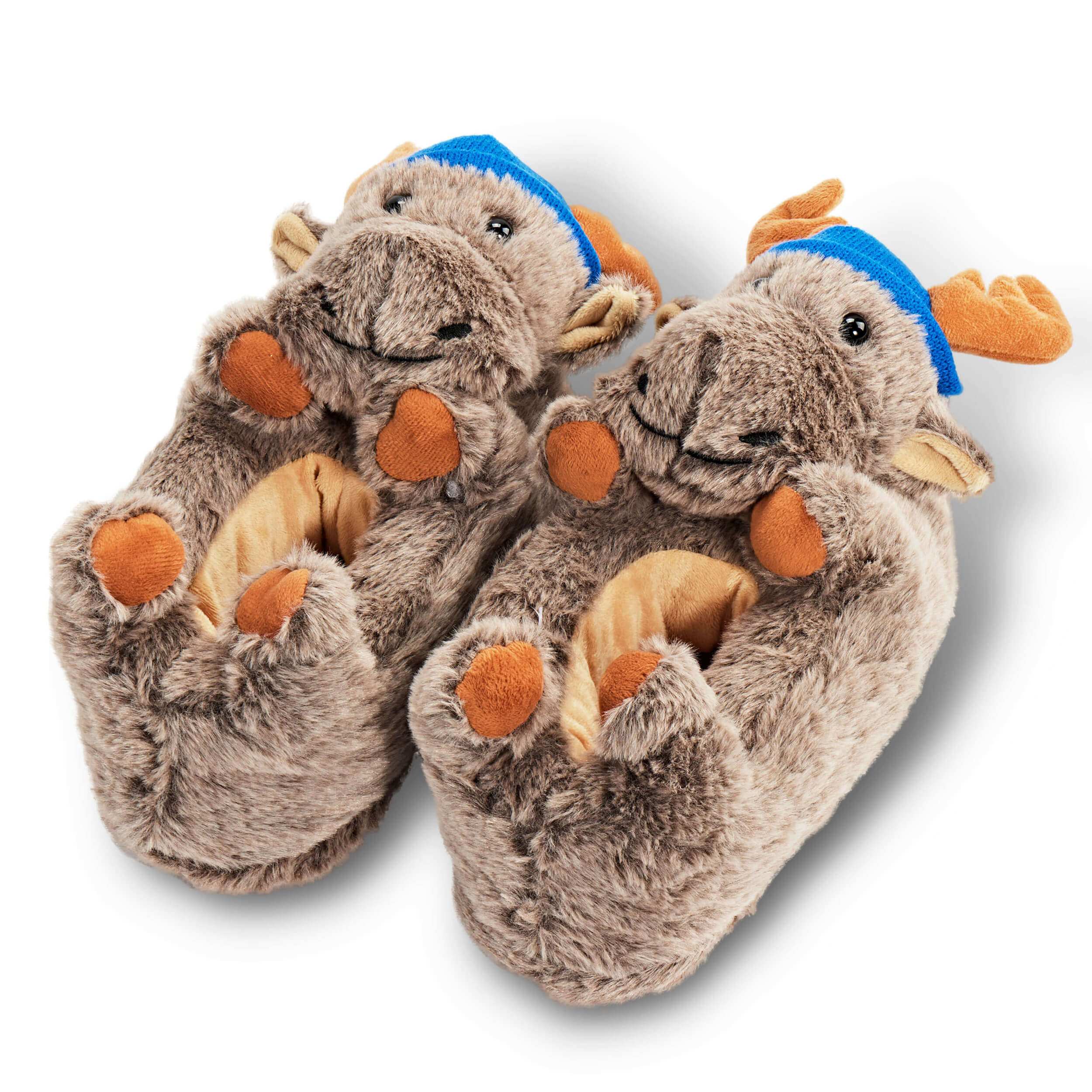 Dash the Moose | Fuzzy Non-Slip Cute Slippers for Women | Oooh Yeah! Socks