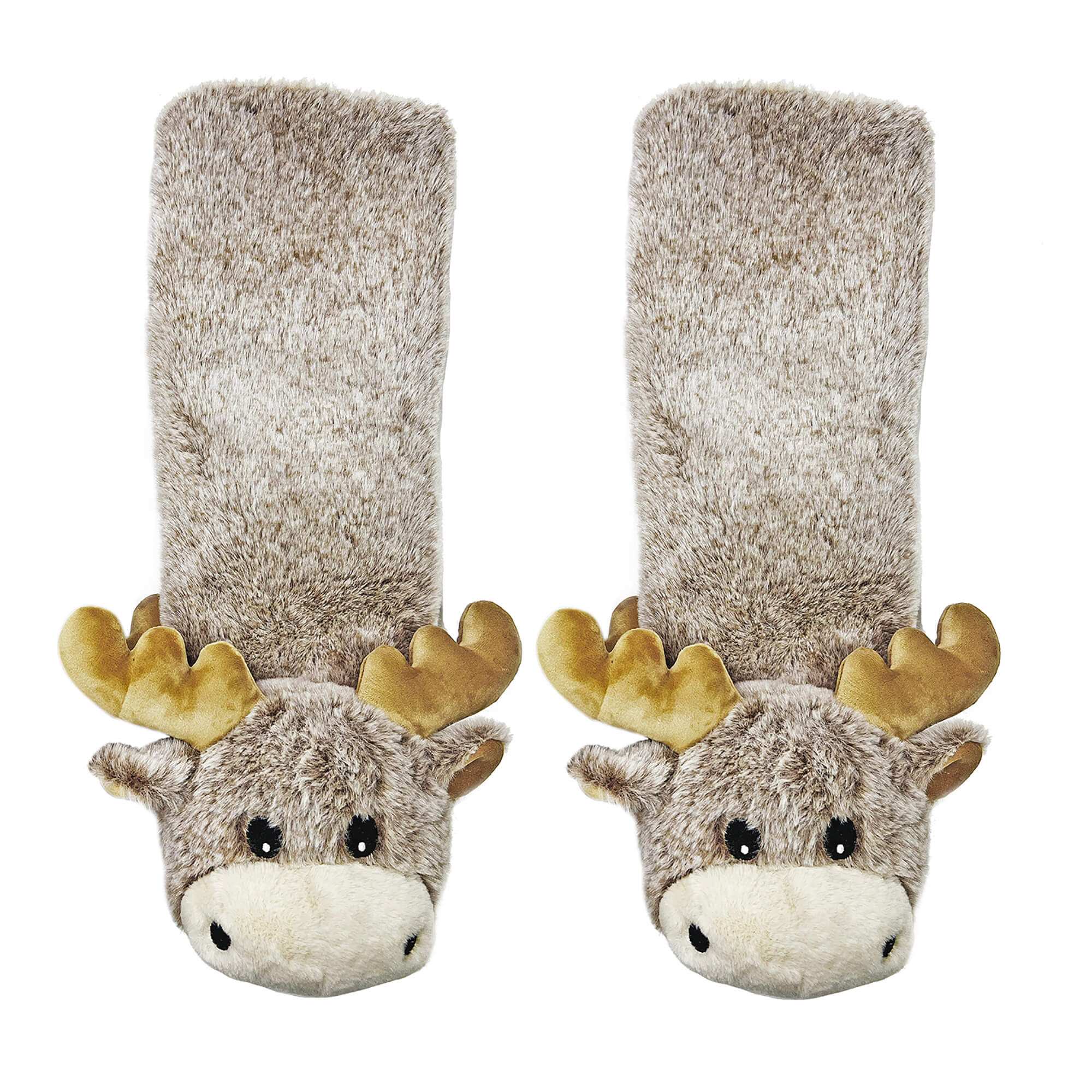 Moose Up Plush Slipper Socks for Kids | Oooh Yeah! Socks