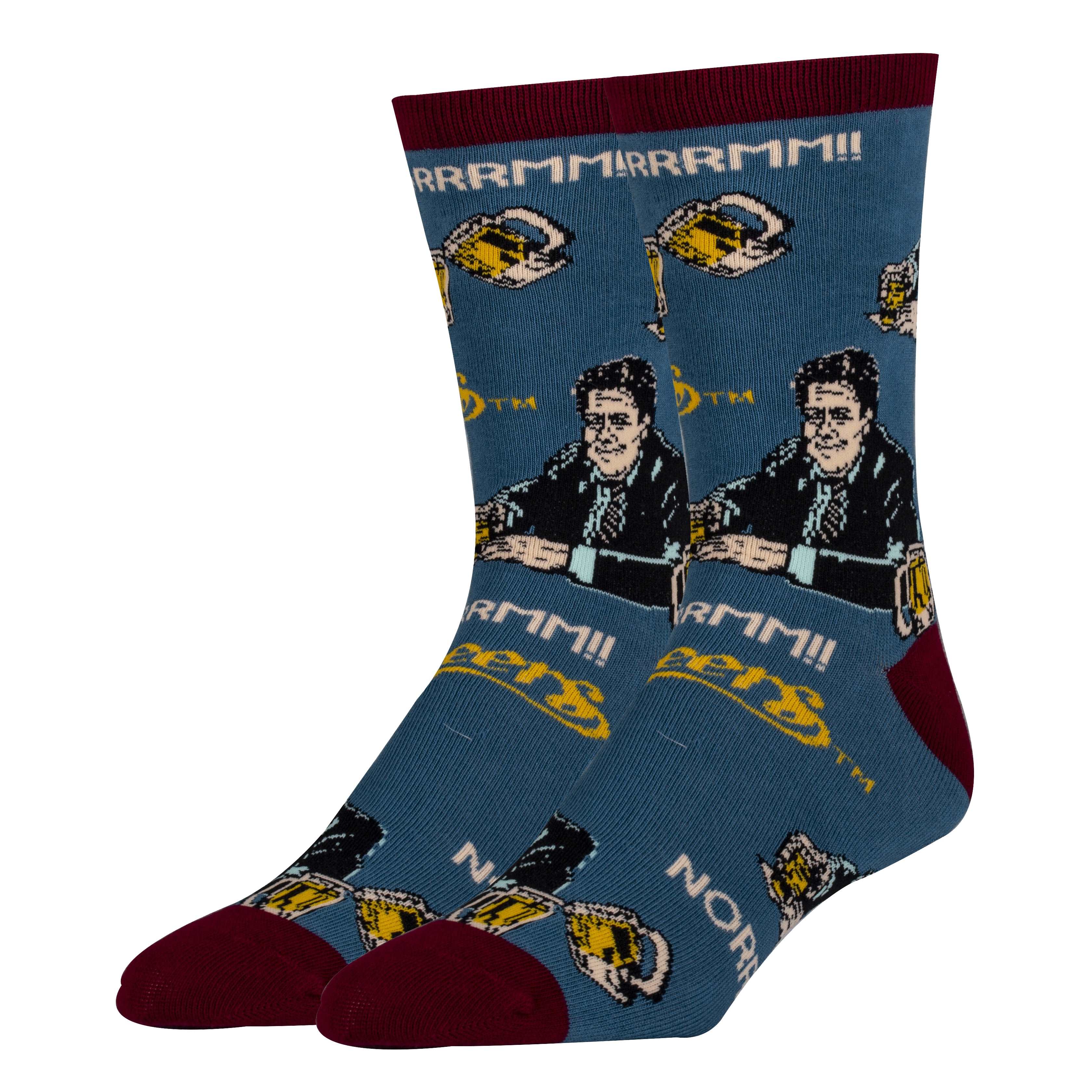 Cheers~Norm! Socks | TV Show Crew Socks for Men | Oooh Yeah! Socks