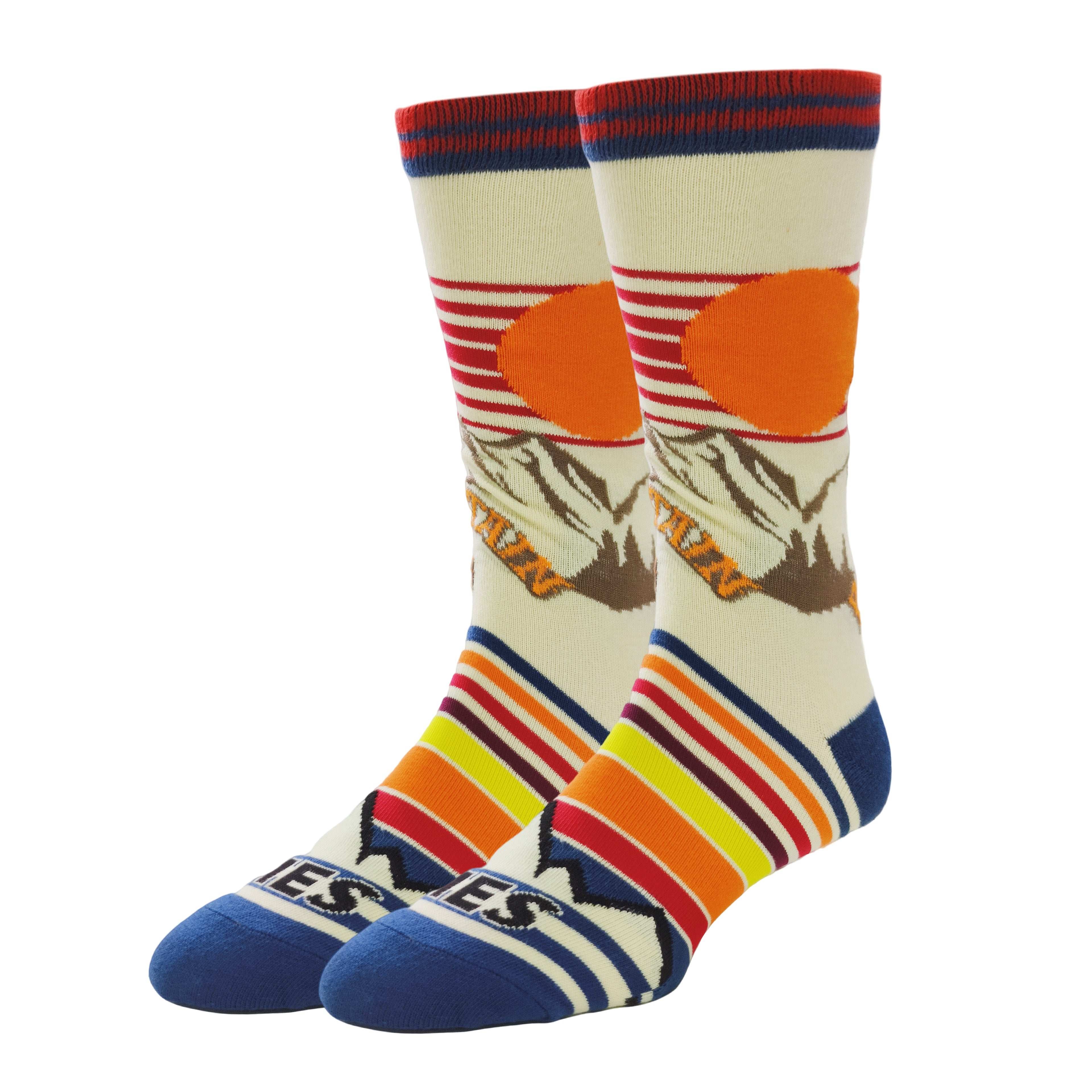 Rocky Mountain Socks | Novelty Crew Socks For Mens | Oooh Yeah! Socks