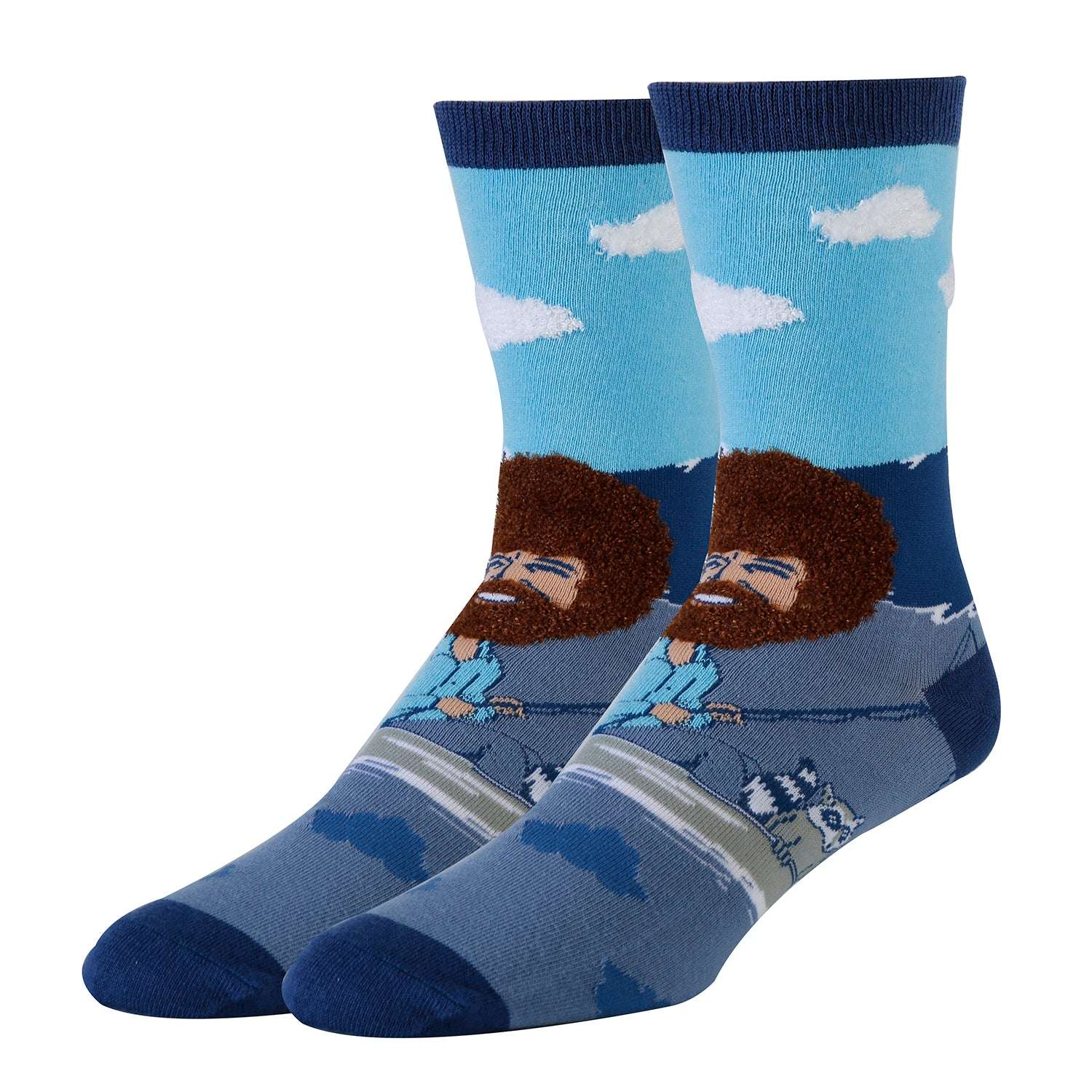 Let's Sail Bob Ross Socks | Novelty Crew Socks For Men | Oooh Yeah! Socks