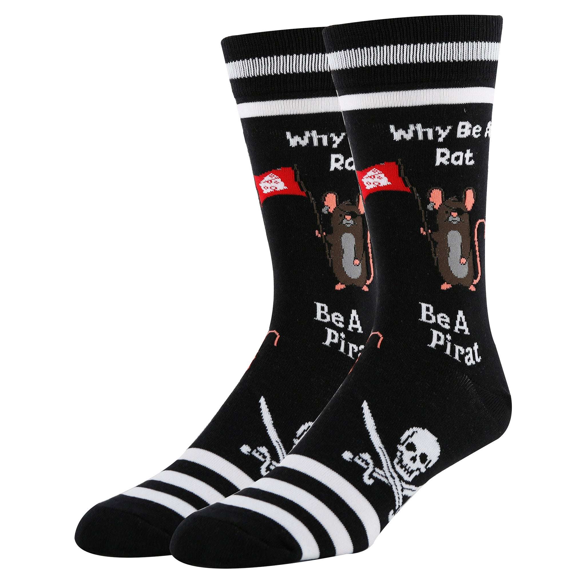 Pi-Rat Socks | Funny Crew Socks for Men | Oooh Yeah! Socks