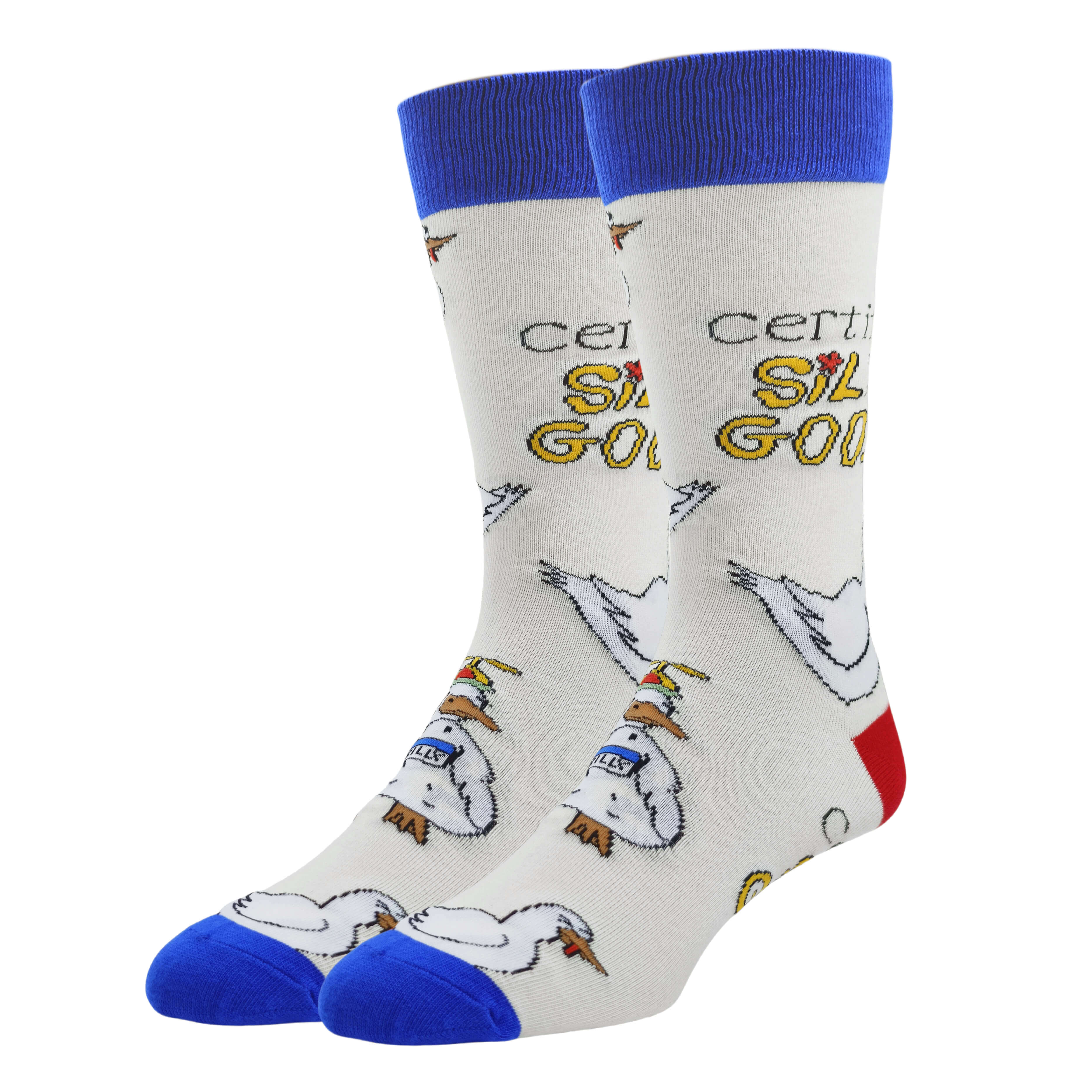 Silly Goose Socks | Funny Crew Socks for Men | Oooh Yeah! Socks