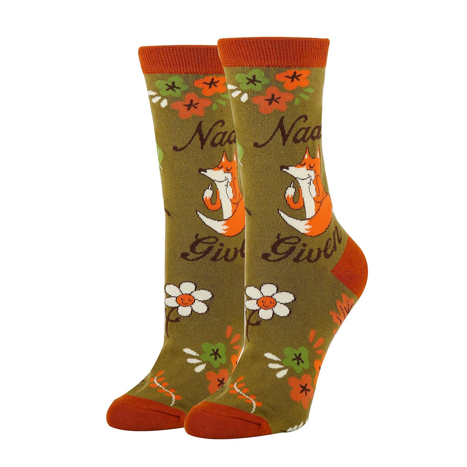 Nada Fox Given Socks | Novelty Crew Socks For Women | Oooh Yeah! Socks