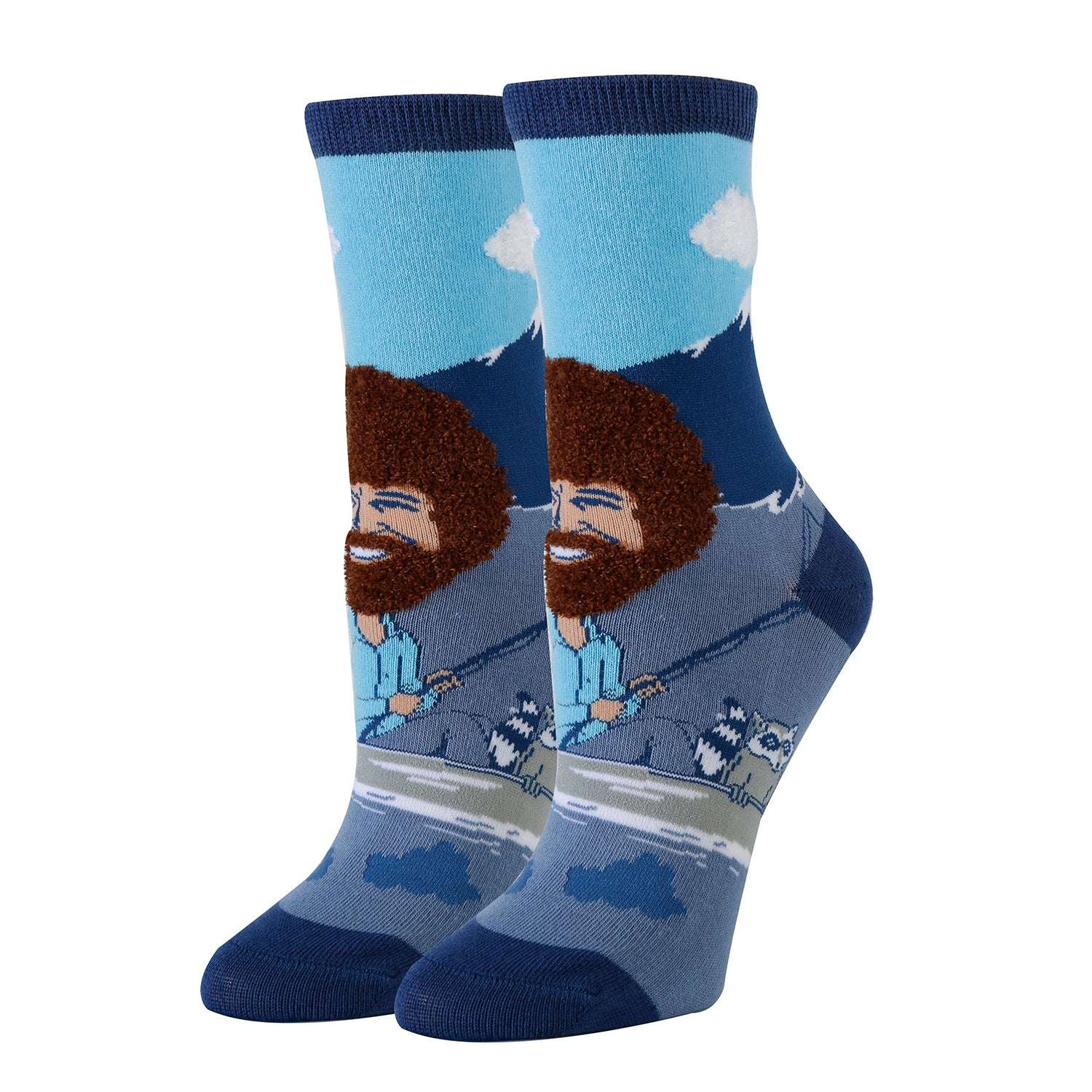 Let's Sail Bob Ross Socks | Novelty Crew Socks For Women | Oooh Yeah! Socks