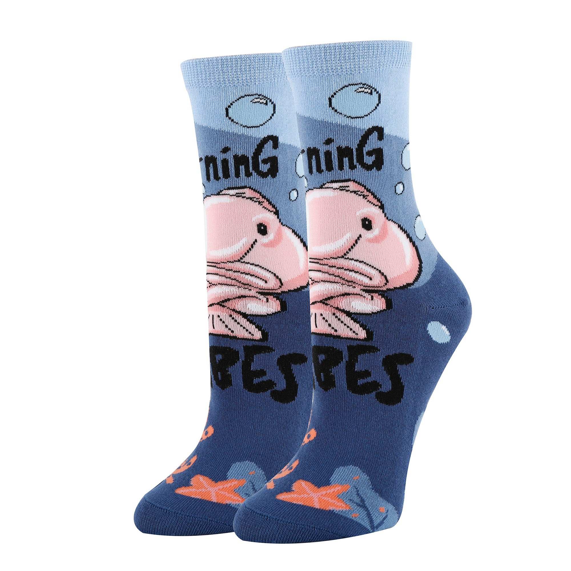 Morning Blob Vibes Socks | Novelty Crew Socks For Women | Oooh Yeah! Socks