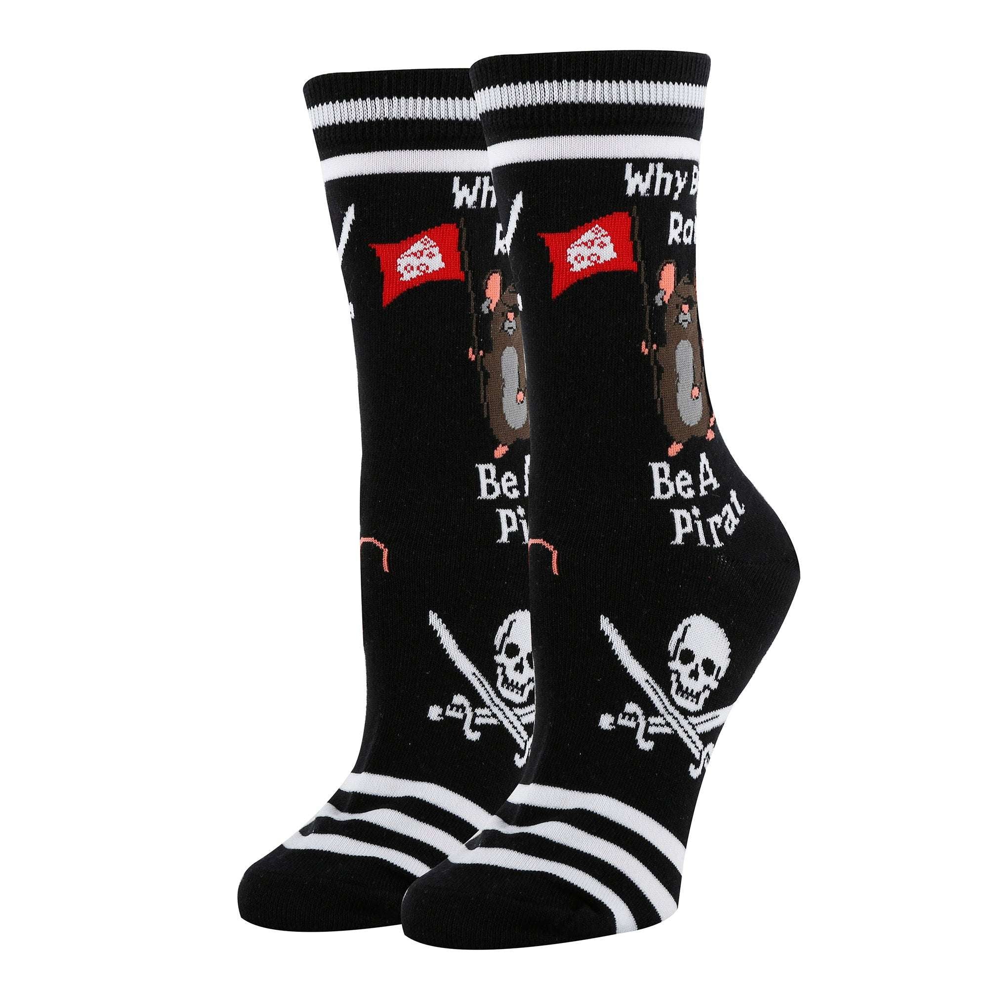 Pi-Rat Socks | Novelty Crew Socks For Women | Oooh Yeah! Socks