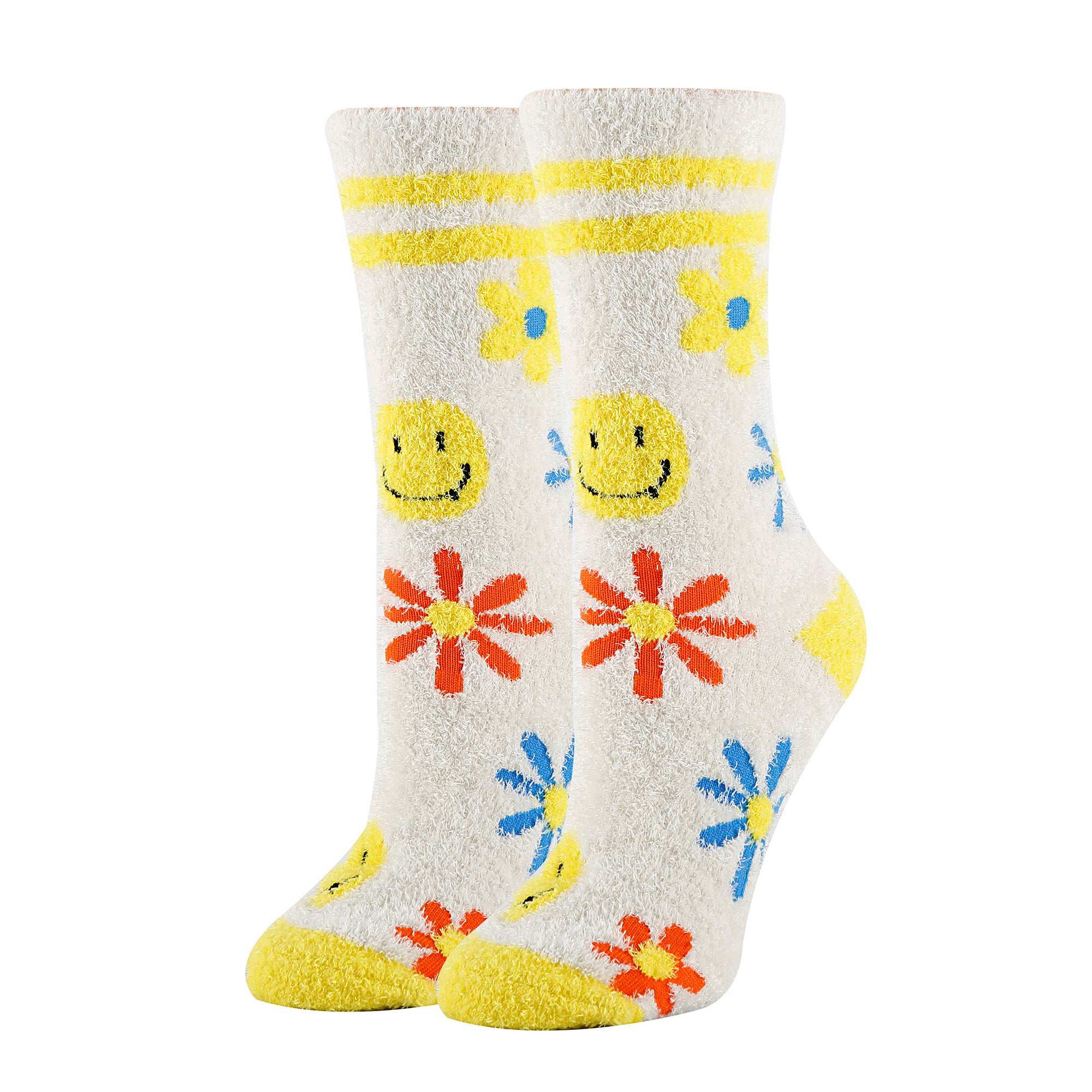 Happy Times Socks | Fuzzy Crew Socks For Women | Oooh Yeah! Socks
