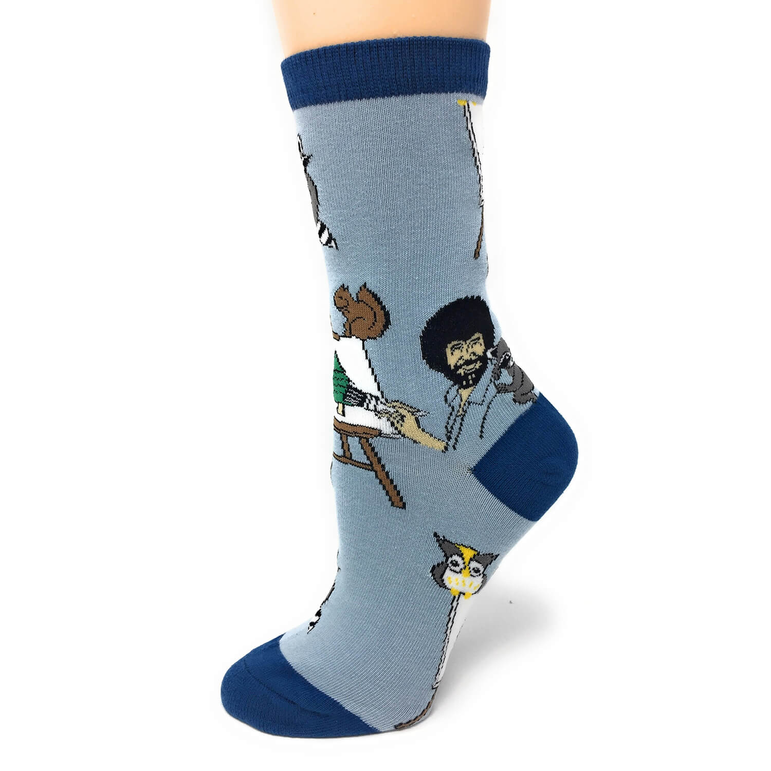 Lil Friends Socks | Novelty Bob Ross Crew Socks For Women | Oooh Yeah ...