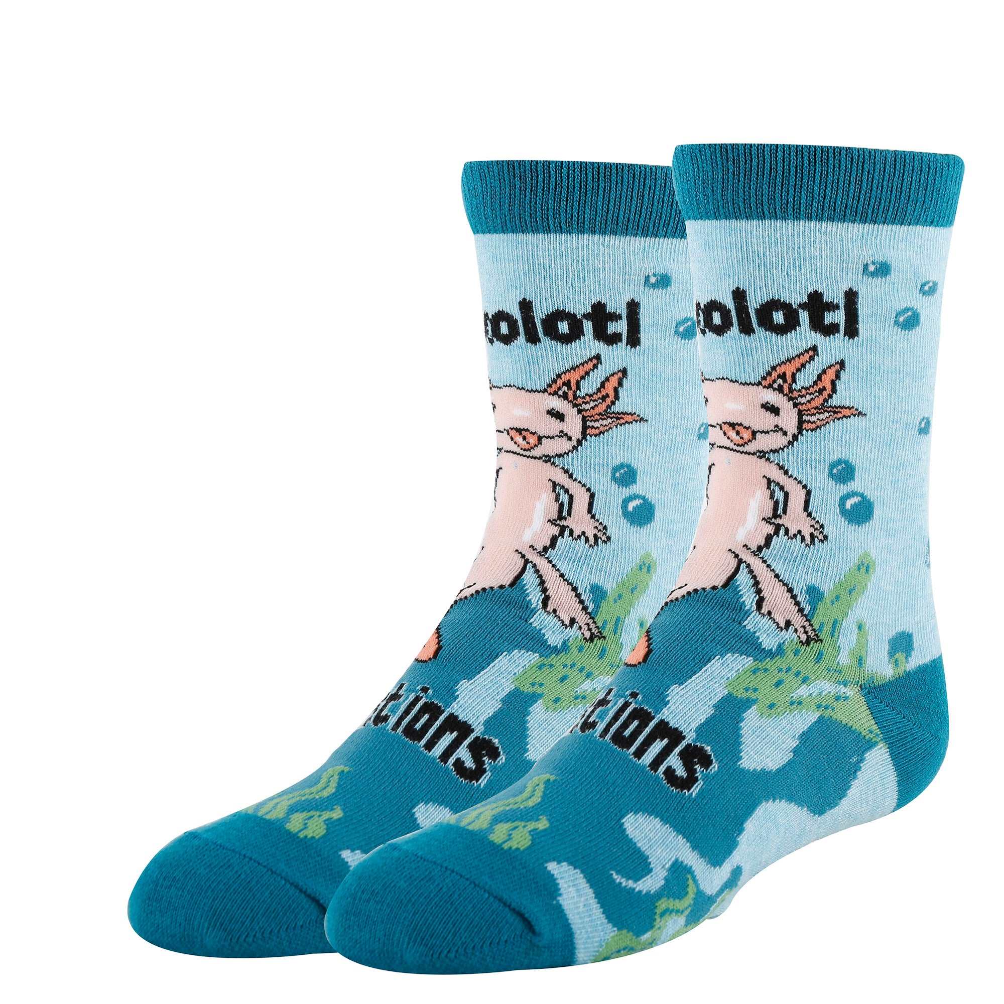 Axolotl Spirit Socks | Cute Crew Socks for Kids | Oooh Yeah! Socks