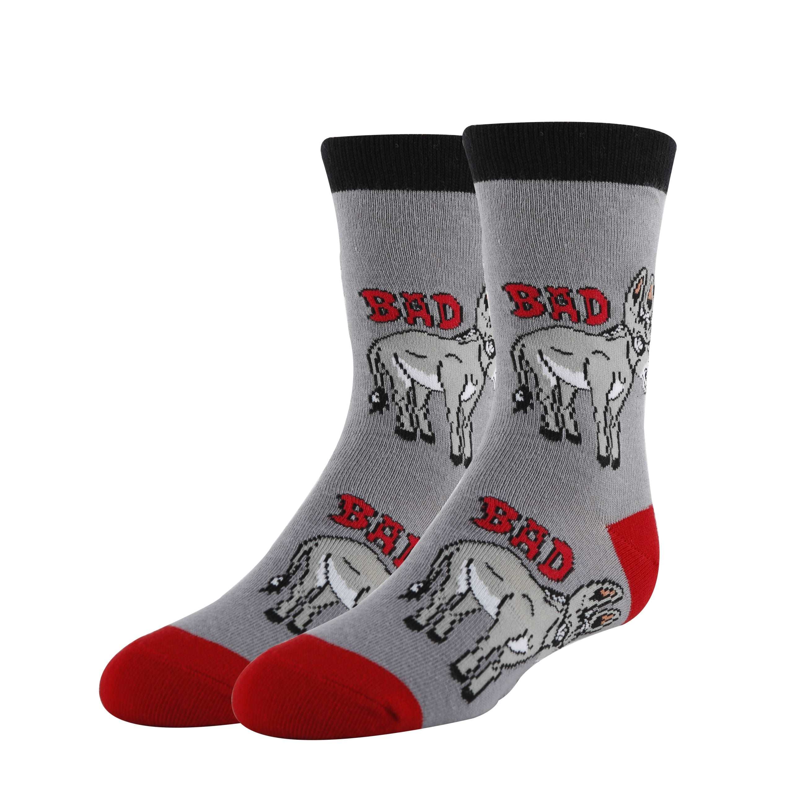 Bad Donkey Socks | Funny Crew Socks for Kids | Oooh Yeah! Socks