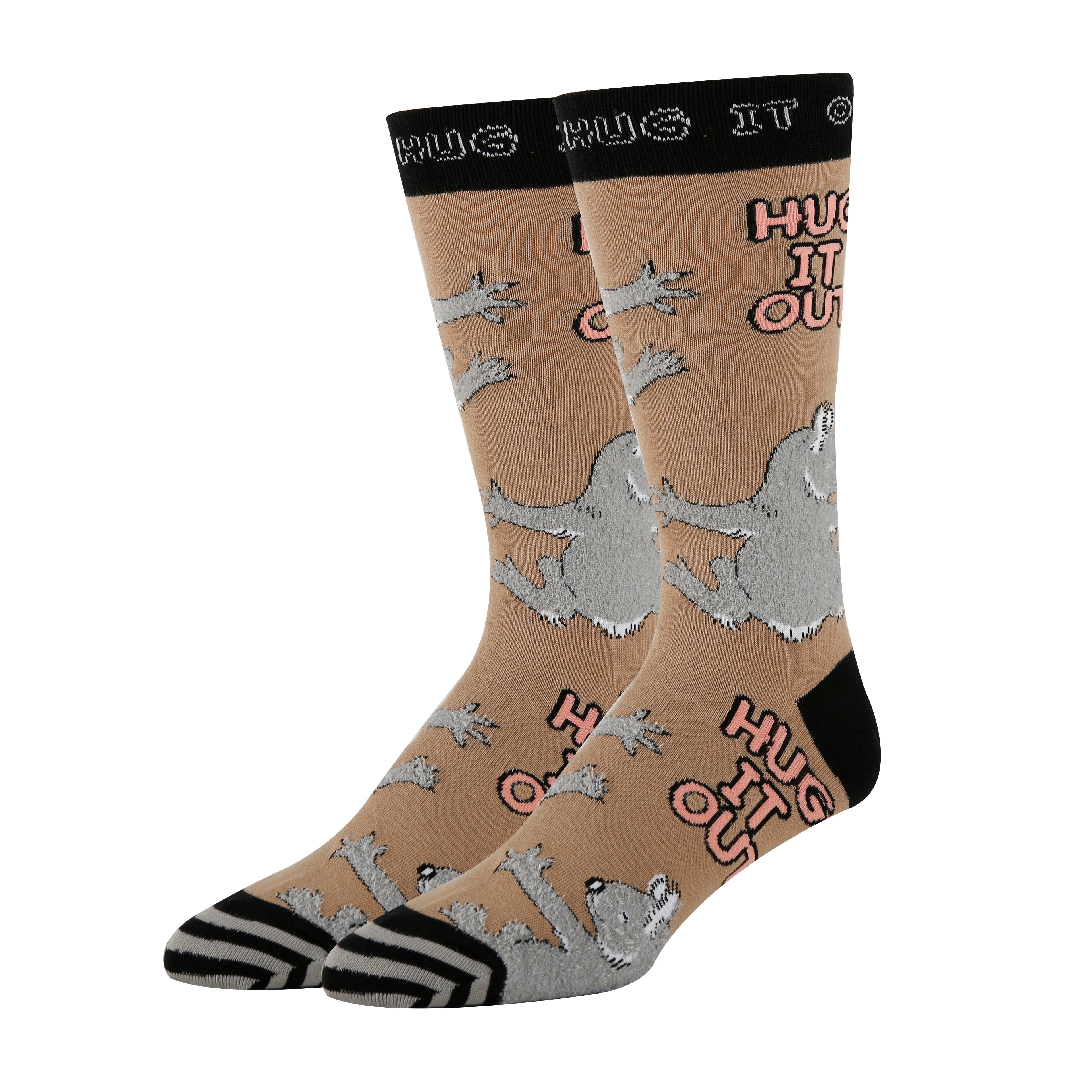 Hug It Out Socks | Novelty Crew Socks For Men | Oooh Yeah! Socks