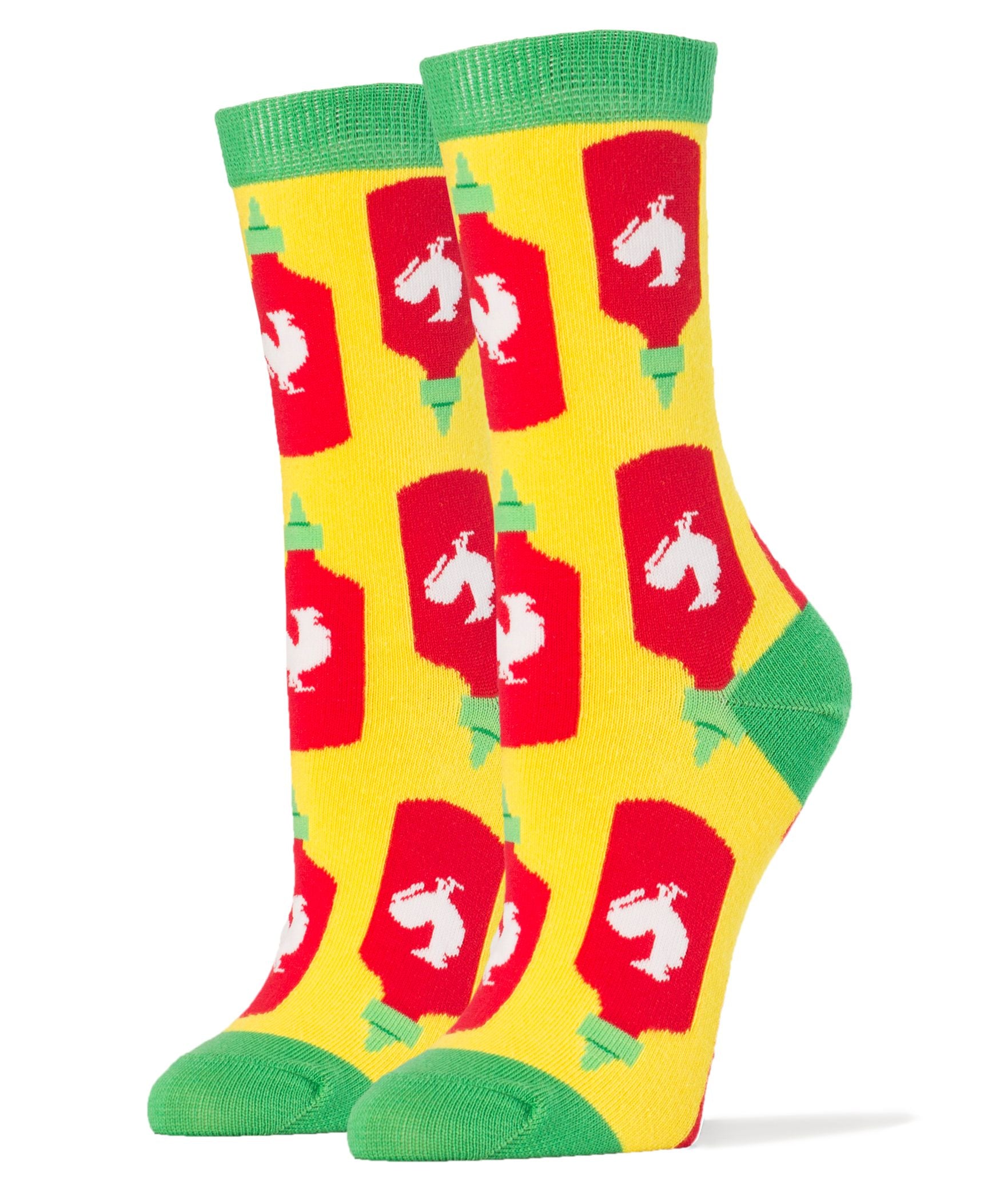 Holy Sriracha! Socks | Novelty Crew Socks For Women | Oooh Yeah! Socks