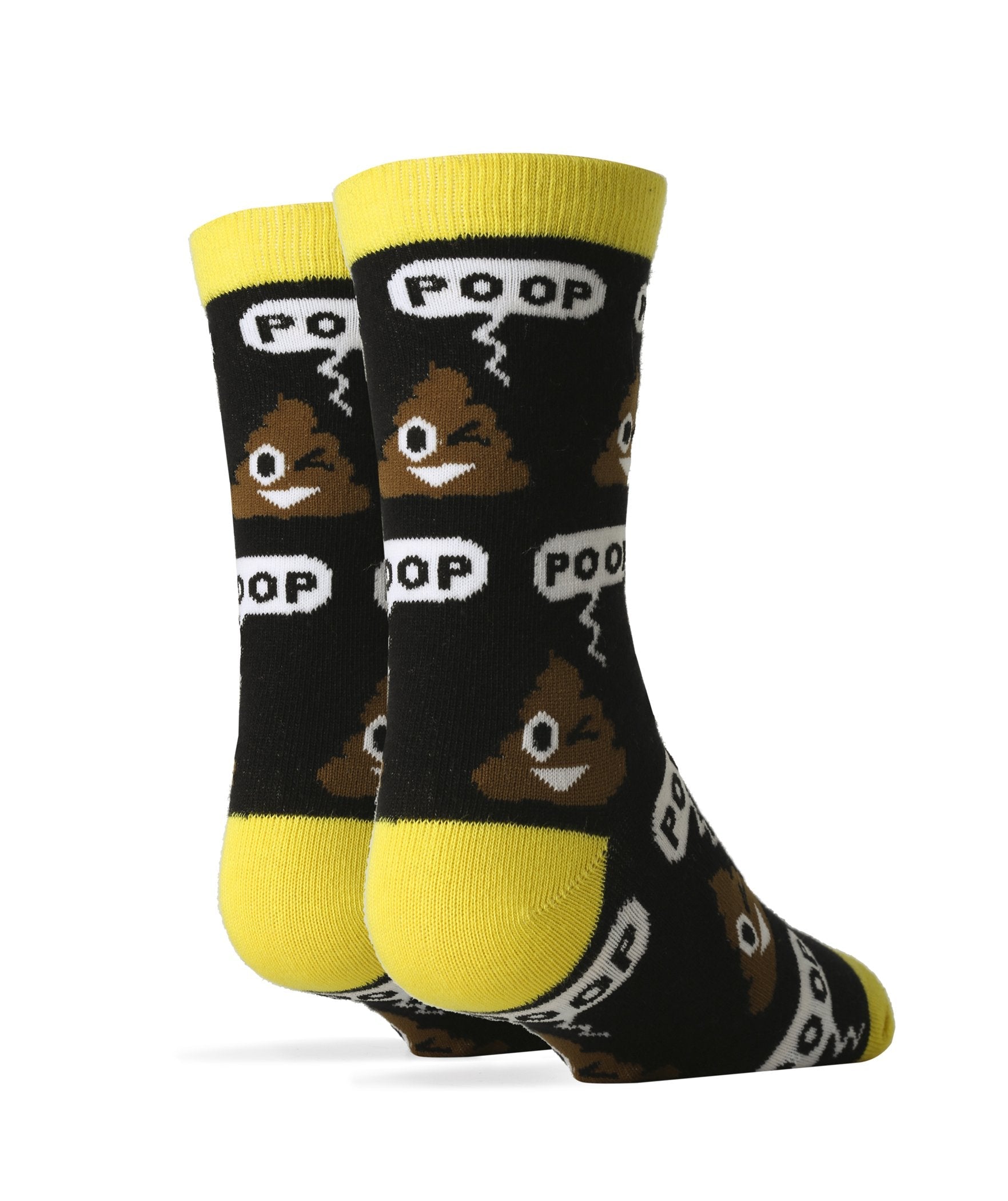 Poop! Emoji Socks | Novelty Crew Socks for Kids | Oooh Yeah! Socks